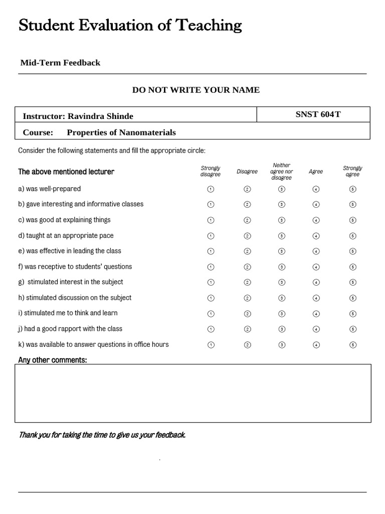 MidTerm Evaluation | PDF