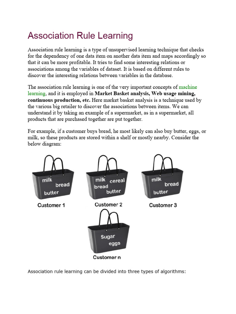 Understanding Association Rule Learning | PDF | Applied Mathematics ...