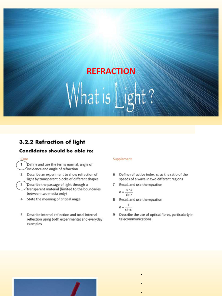 Refraction - Definition and Ray Diagram | PDF | Refraction | Light