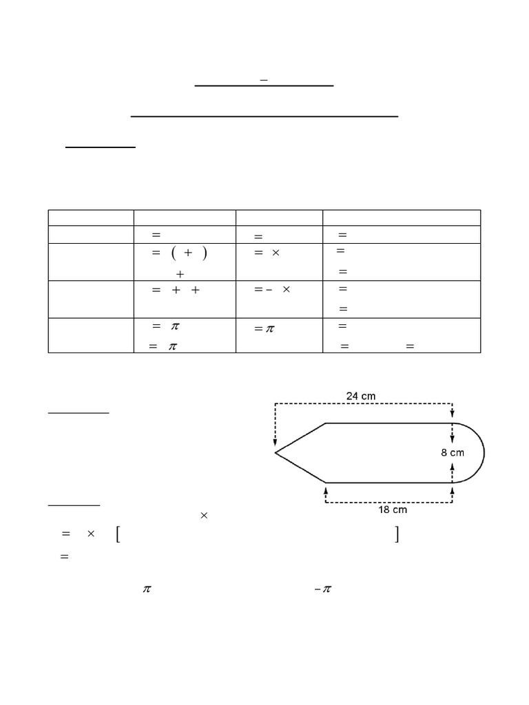 Area and Perimeter of 2D Shapes | PDF | Area | Geometric Shapes