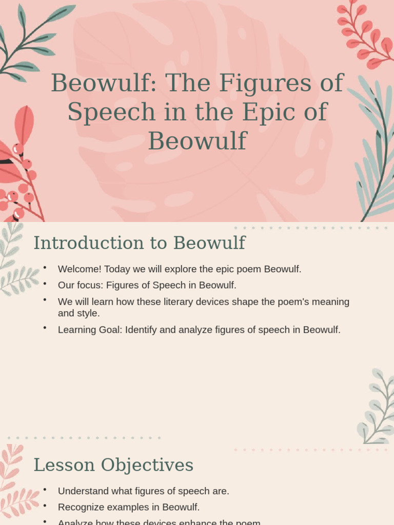 Beowulf - The Figures of Speech in The Epic of Beowulf | PDF | Beowulf ...