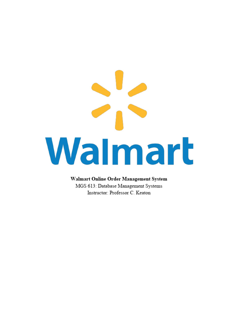 Walmart Online Order Management System | PDF | Databases | Performance ...