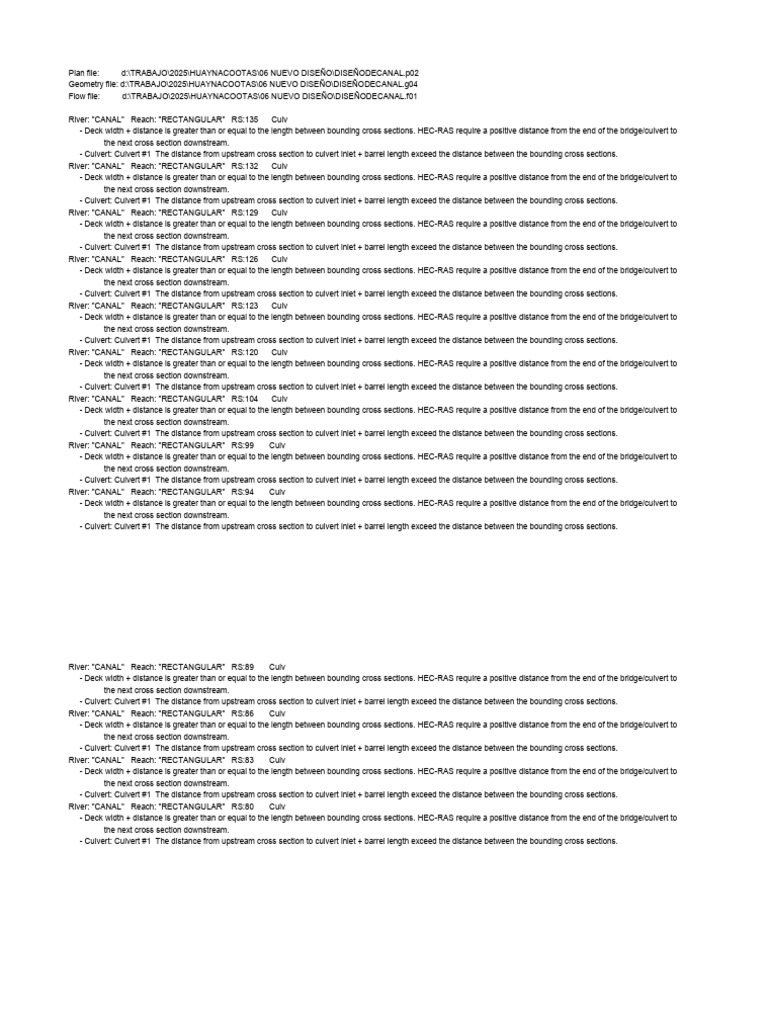 HEC-RAS Culvert Design Guidelines | PDF | Rectangle | Geometry