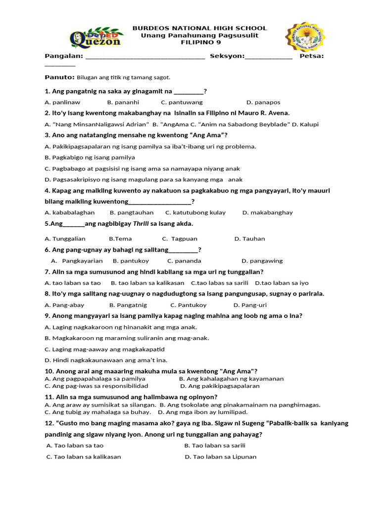 Filipino 9 | PDF