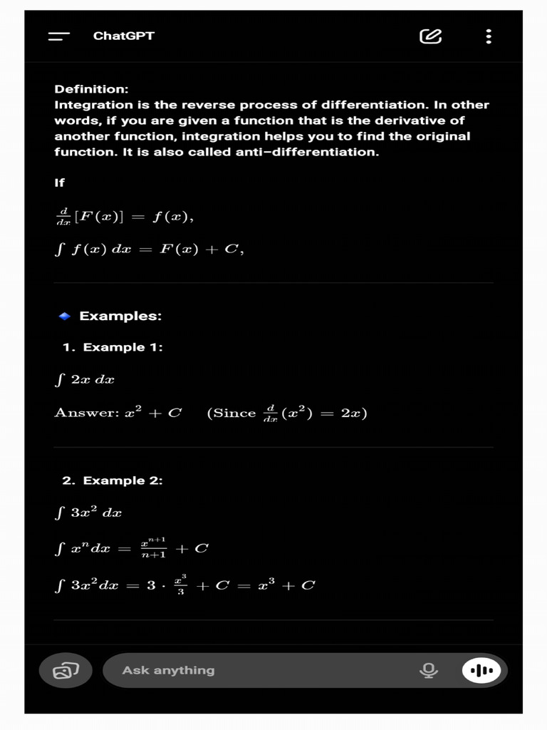 Integration As A Reverse of Differentiation | PDF