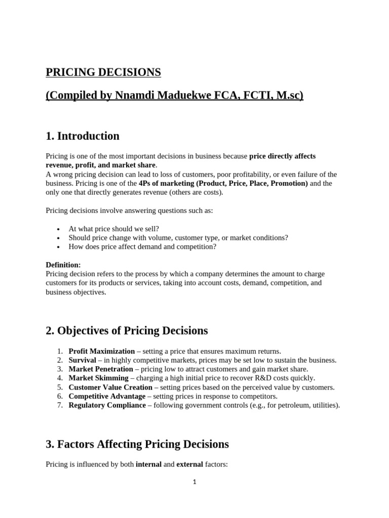 Effective Pricing Strategies Explained | PDF | Demand | Pricing