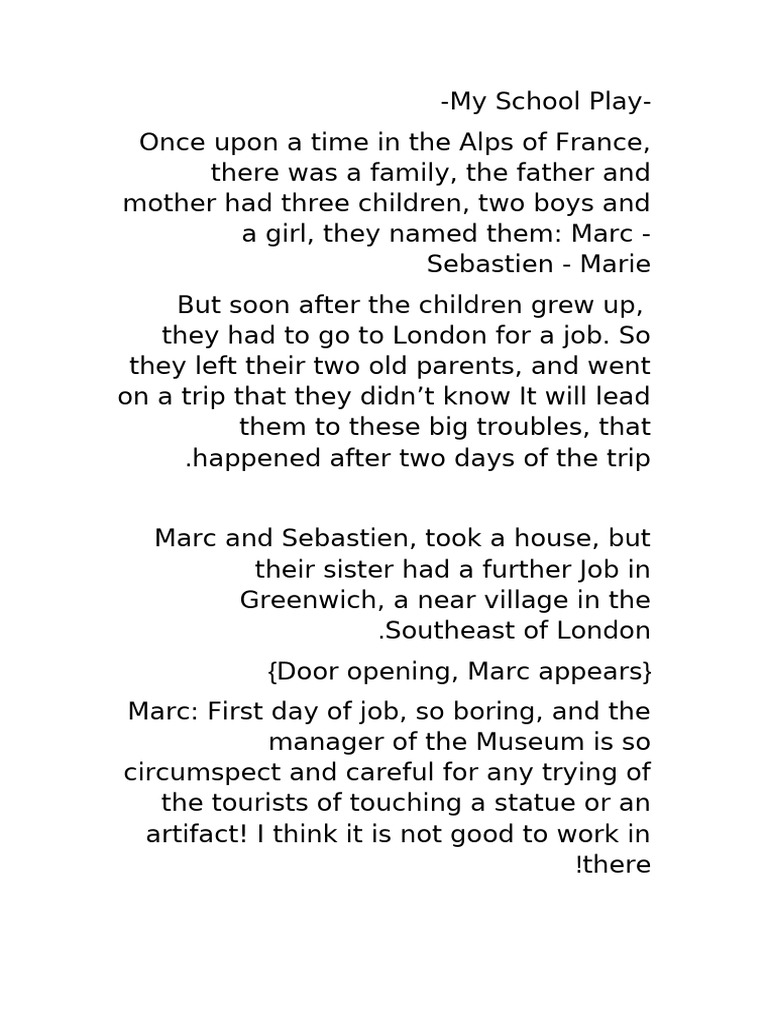My School Play | PDF