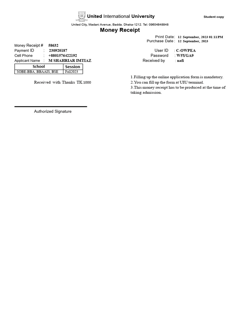 Enrollment Paper | PDF