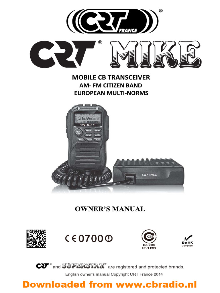 Manual CRT Mike ENG | PDF | Transmitter | Telecommunications