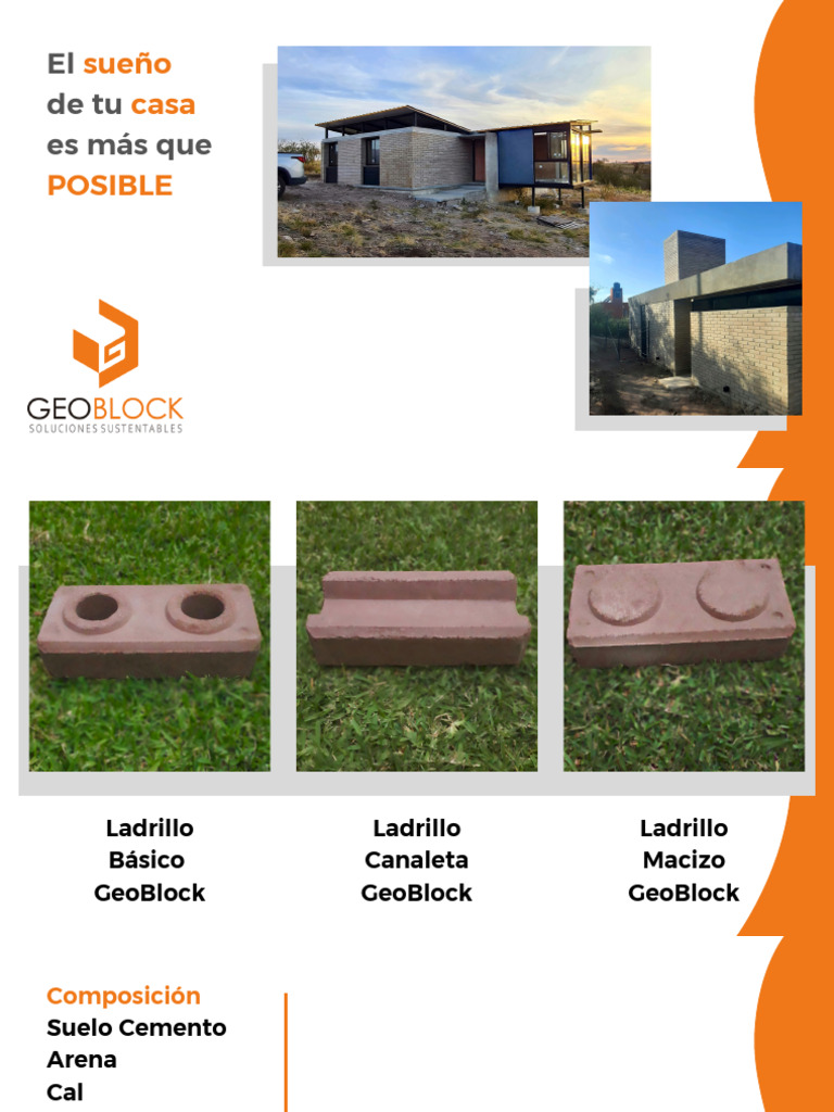 Ladrillos GeoBlock: Construcción Ecológica | PDF
