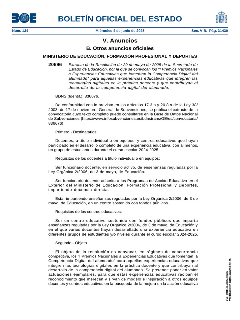 Boe B 2025 20696 | PDF