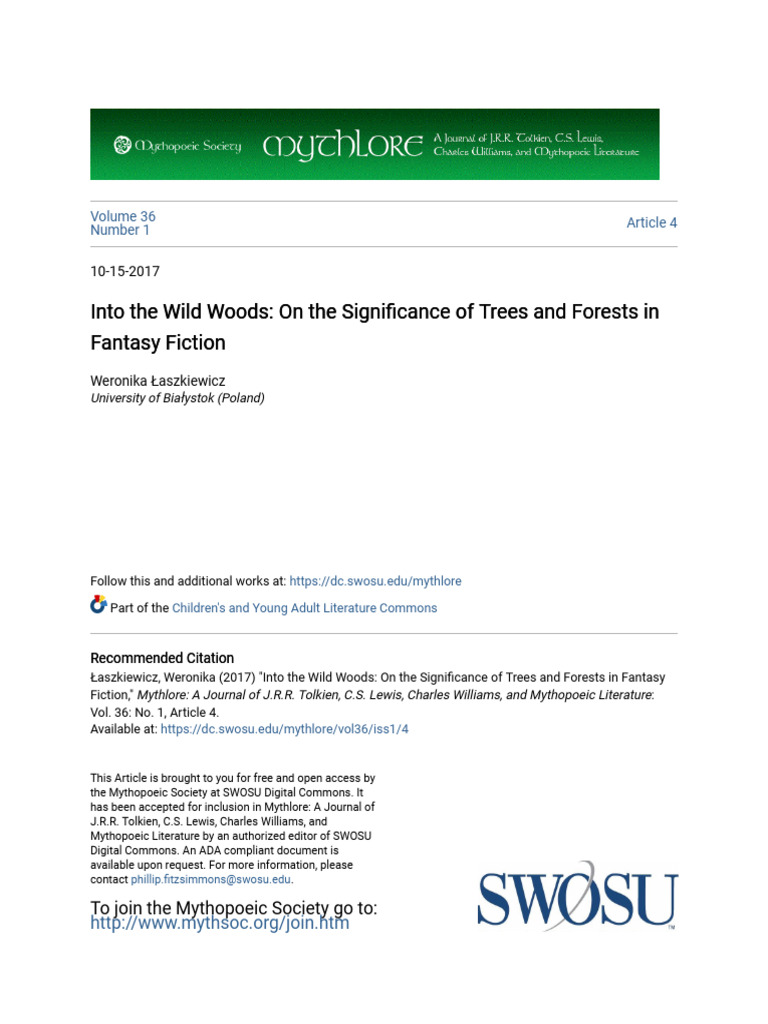Significance of Trees in Fantasy Fiction | PDF | Shannara | The ...