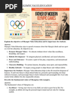 Olympic Value Education Notes Class11 | PDF | Olympic Games | Sports ...