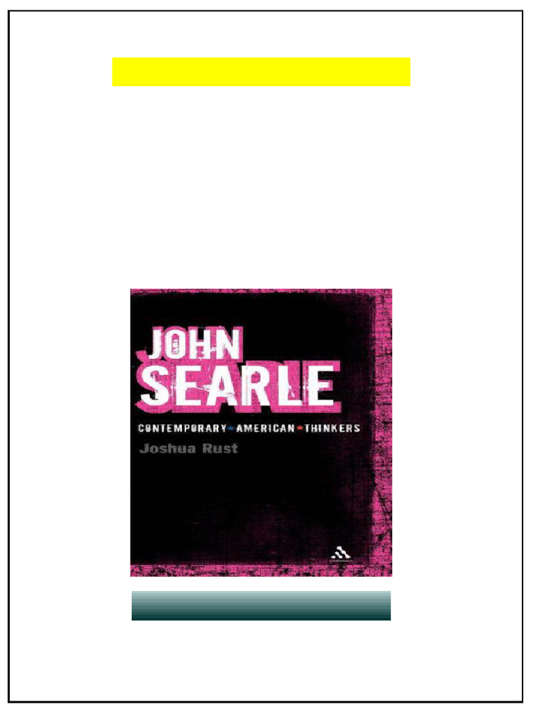 John Searle Joshua Rust full | PDF | Reality | Mathematics