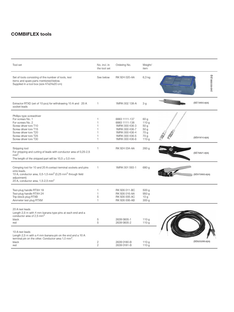 Combiflex Tools | PDF | Electrical Connector | Electrical Components
