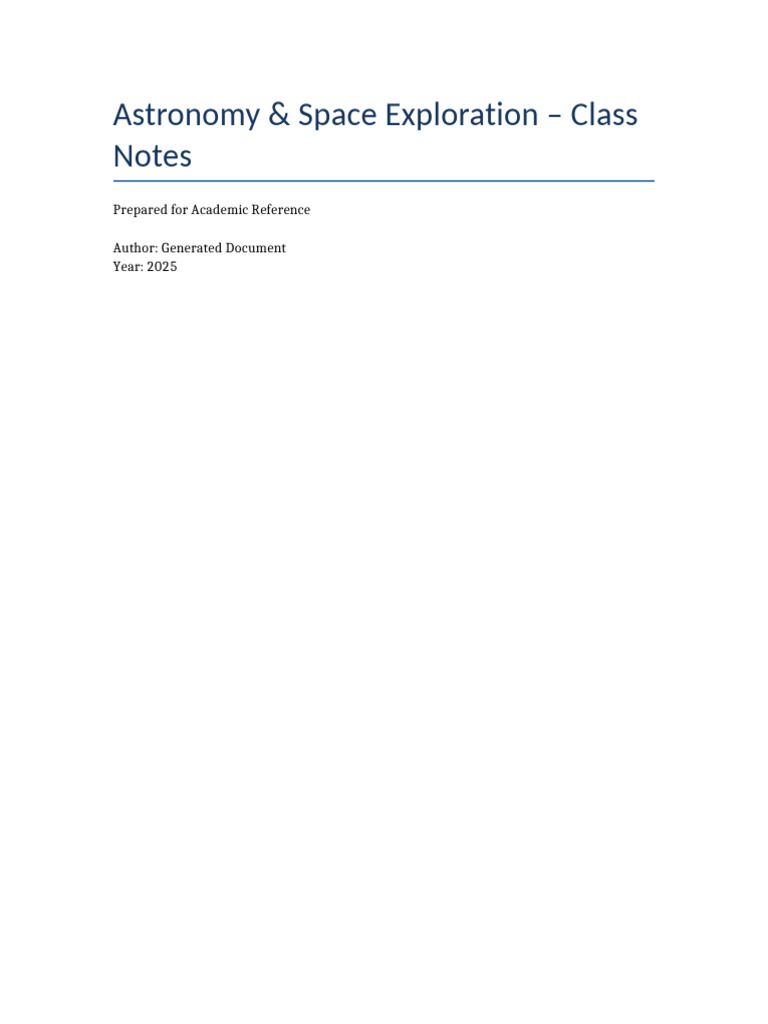 Astronomy SpaceExploration | PDF