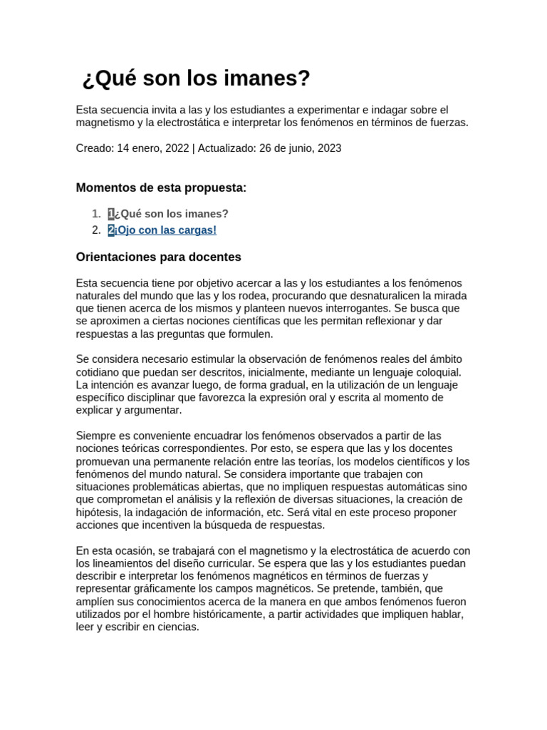 Explorando el Magnetismo y Imanes | PDF | Imán | Brújula