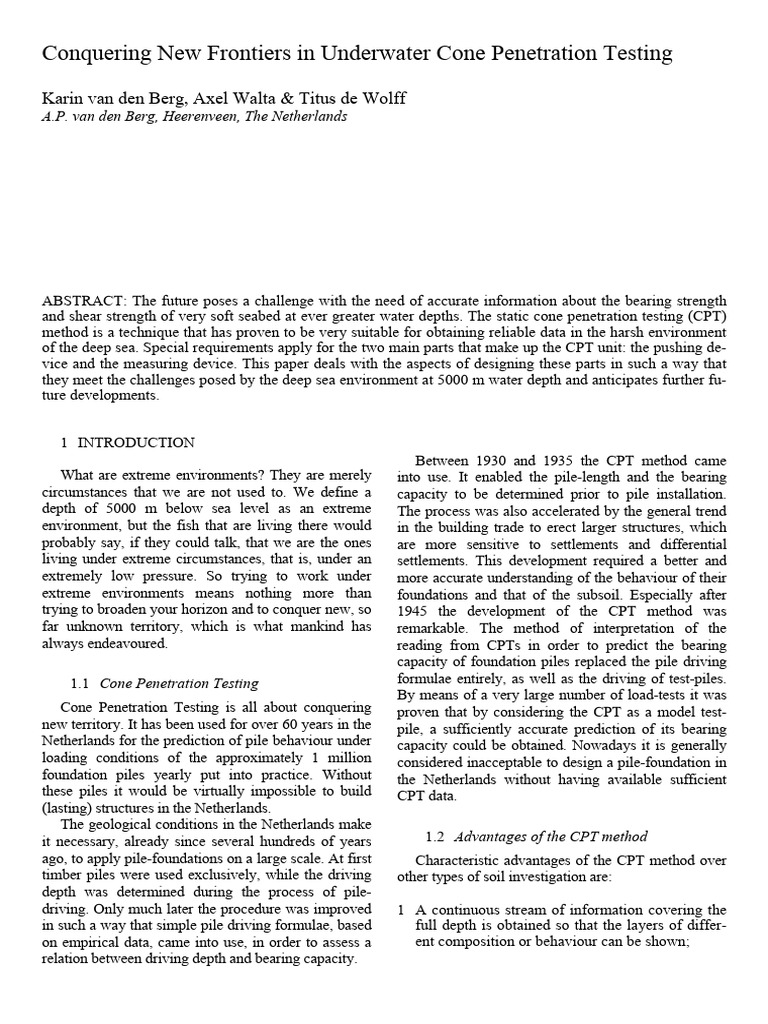 Paper Conquering New Frontiers Axel Walta Karin VD Berg en Titus de ...