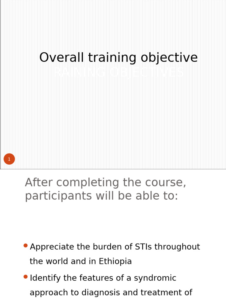 Overall Training Objectives | PDF