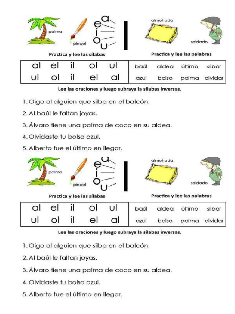Castellano Al El Il Ol Ul | PDF