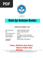 Modul Ajar Pai Bab 4 Hukum Halal Haram | PDF