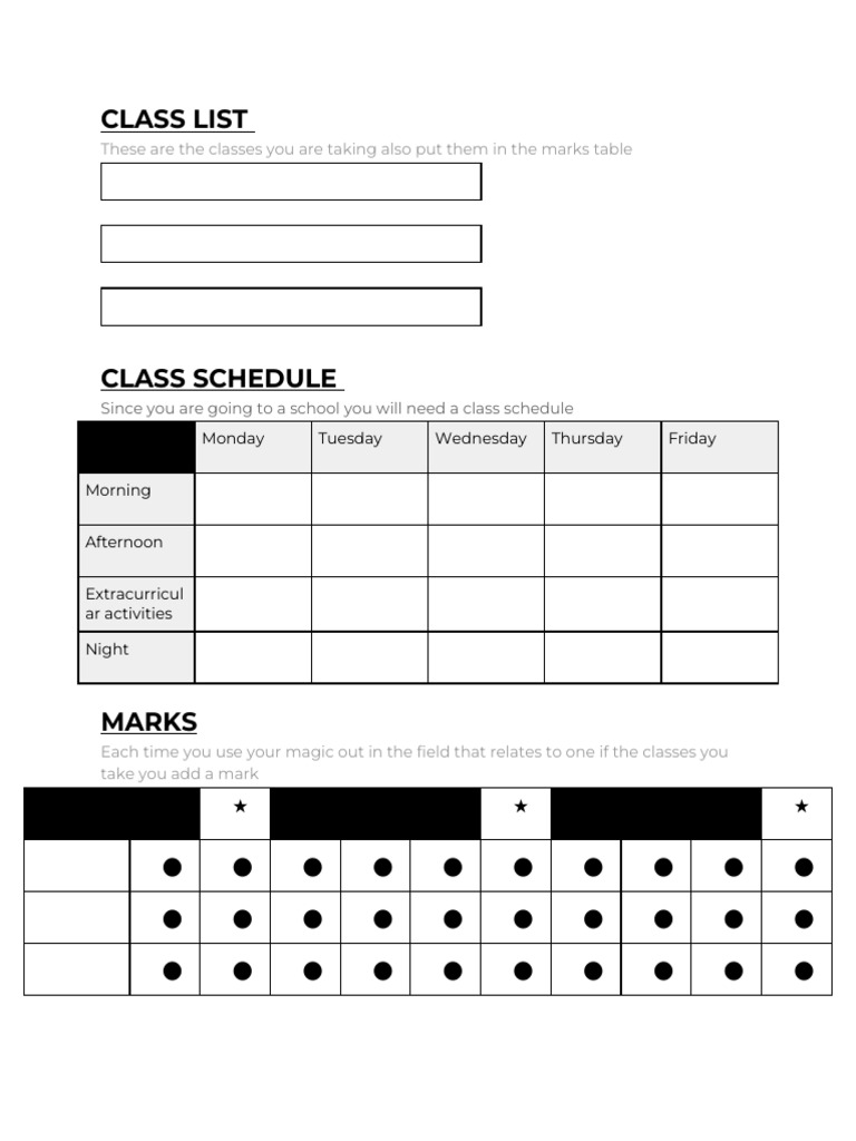 Class Schedule | PDF