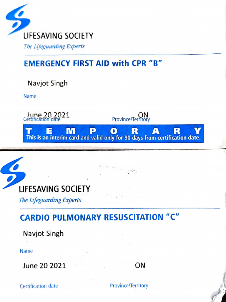 Emergency First Aid & CPR Certification | PDF
