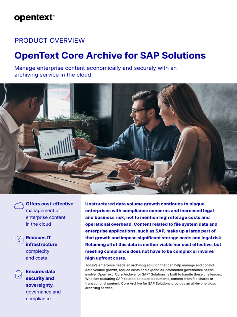 Opentext Core Archive For Sap Product Overview | PDF | Cloud Computing ...