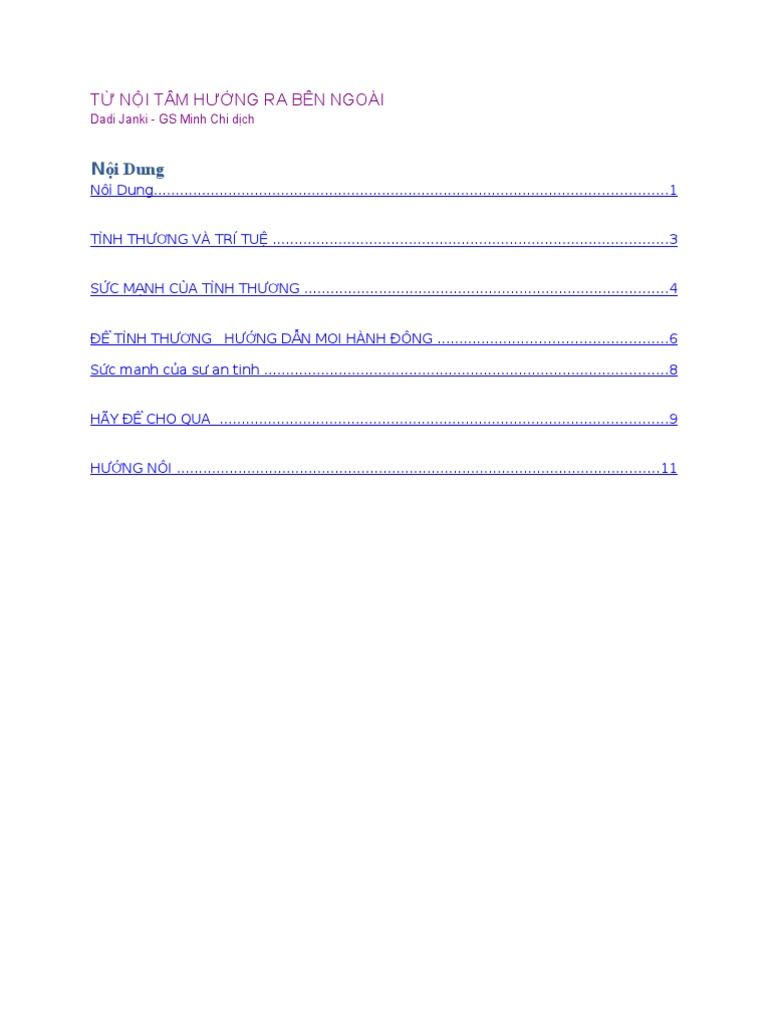 T N I Tâm Hư NG Ra Bên Ngoài | PDF