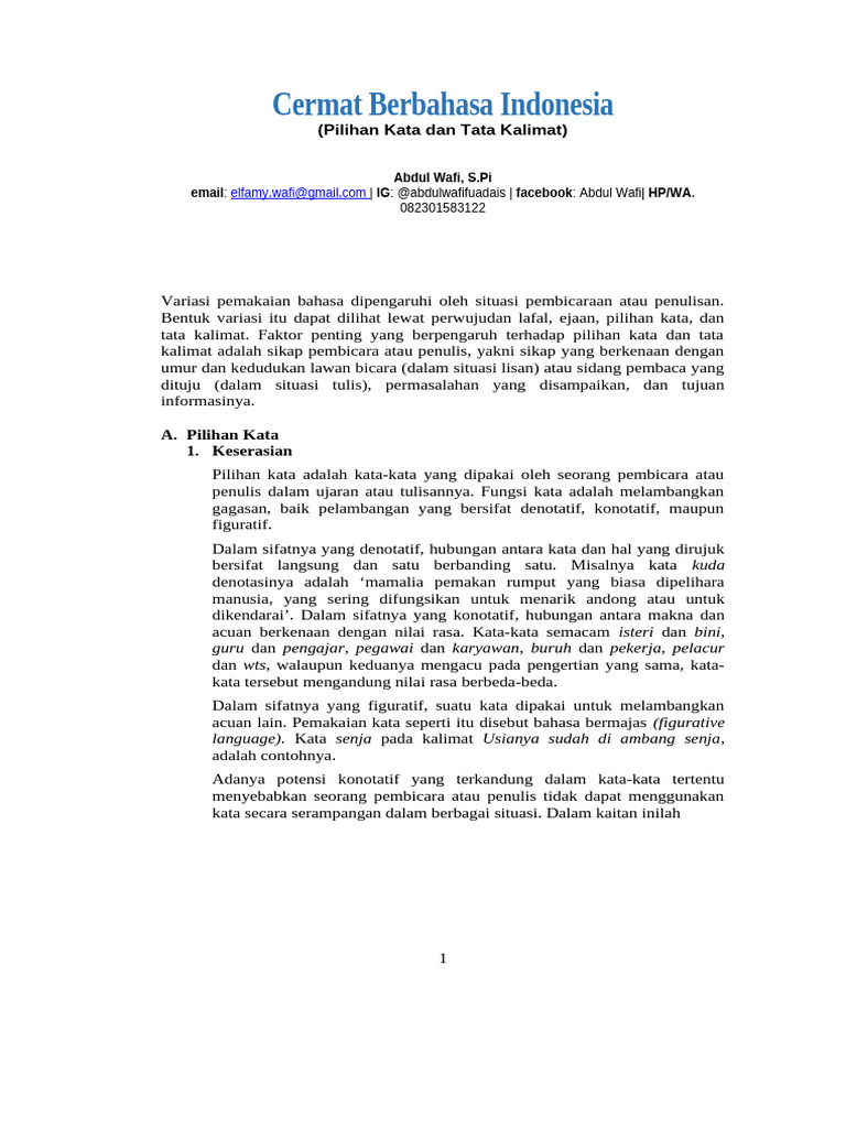 Materi 8. Cermat Berbahasa Ilmiah | PDF