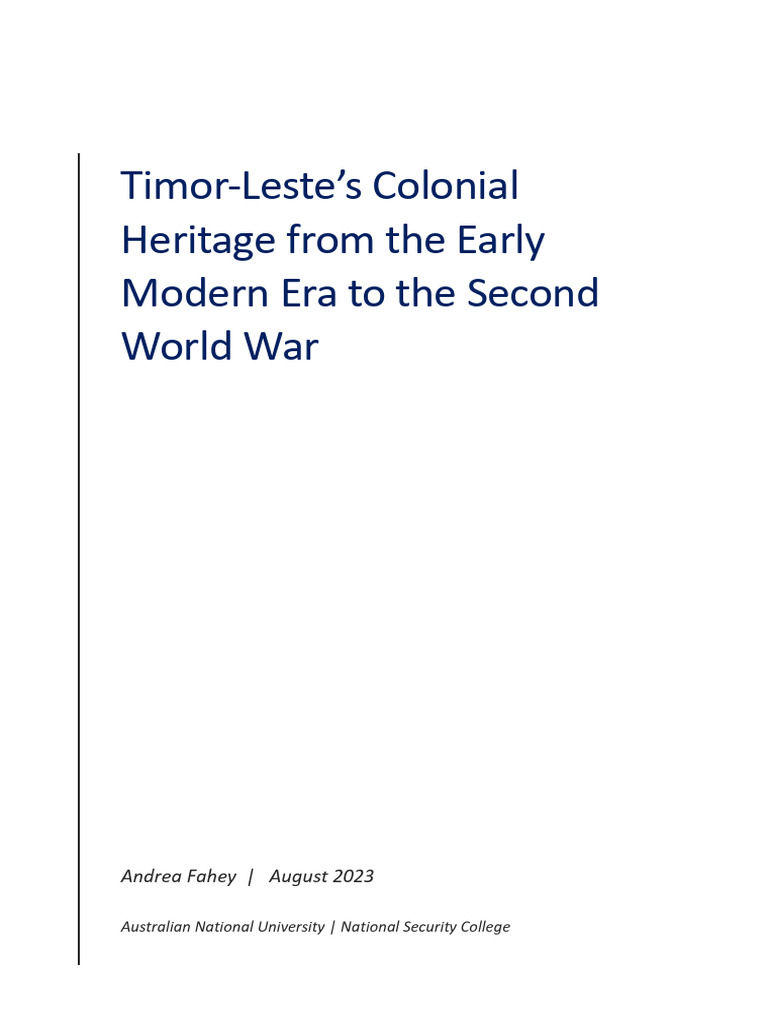 Timor-Leste's Colonial History Analysis | PDF | Portugal