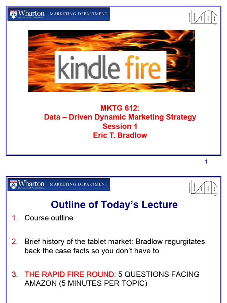 Lecture 1 - Fall 2018 - Kindle Fire - Bradlow | PDF | Amazon Kindle | Elasticity (Economics)