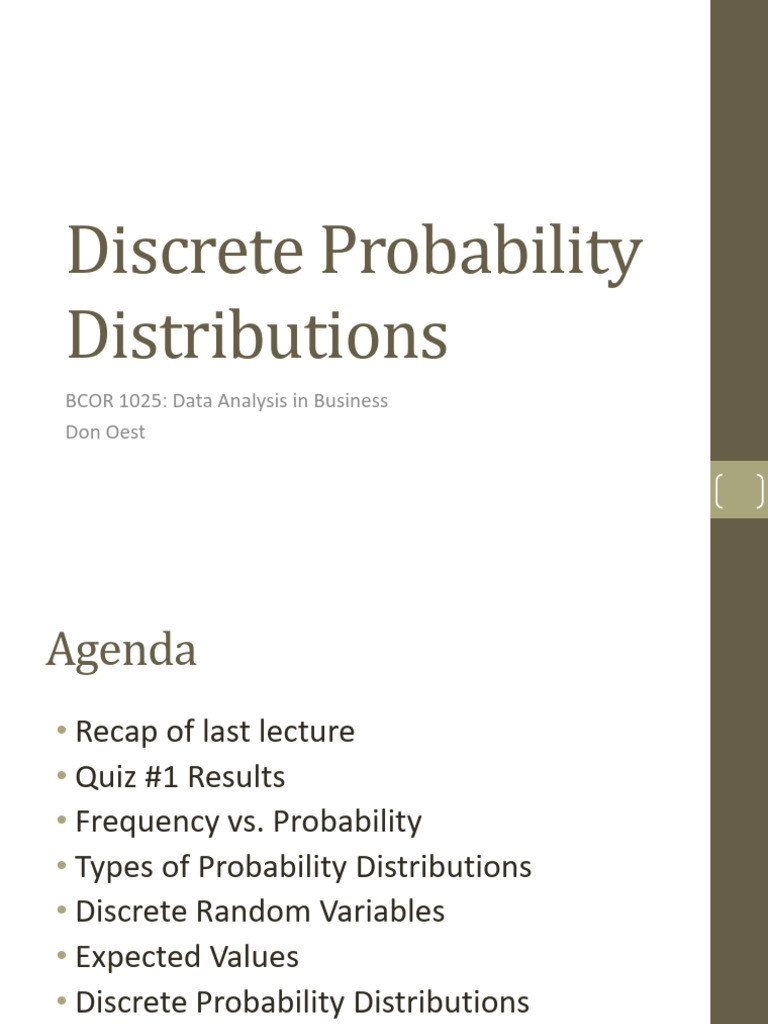 Discrete Probability Distributions Overview | PDF | Probability ...