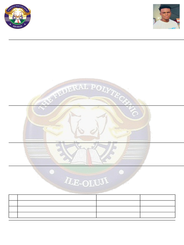 Sadoju Gbenga Ayo Biodata Report | PDF | Chess Theory | Chess