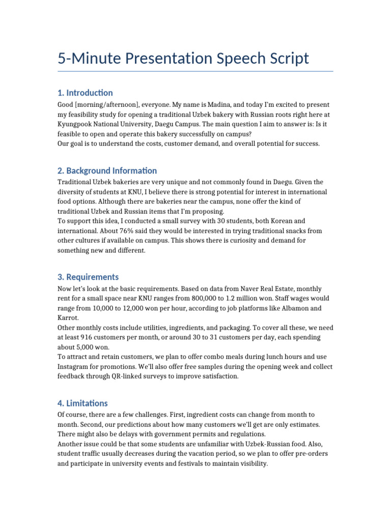 Presentation Speech | PDF