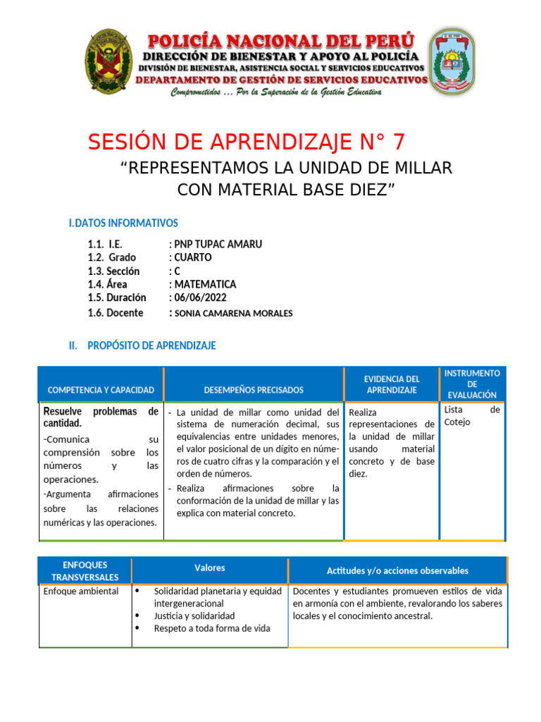 SESIÓN 7 MAT (1) | PDF | Aprendizaje | Metacognición