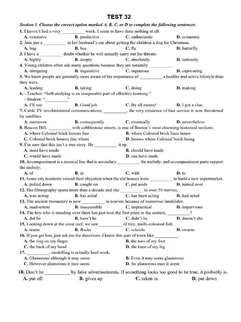 Test 32 | PDF