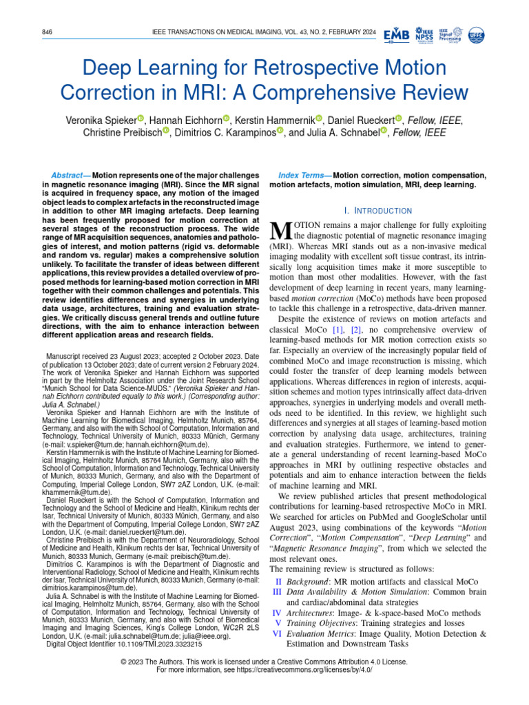 Deep Learning For Retrospective Motion Correction in MRI A ...