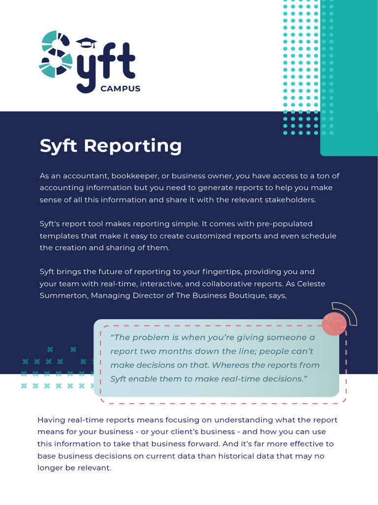 Syft Reporting_Course Outline - 2024 | PDF | Information | Human ...