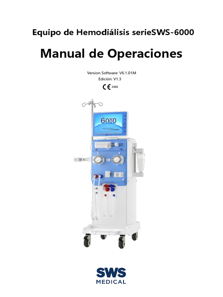 Manual de Operaciones SWS 6000 | PDF | Hemodiálisis | Electricidad