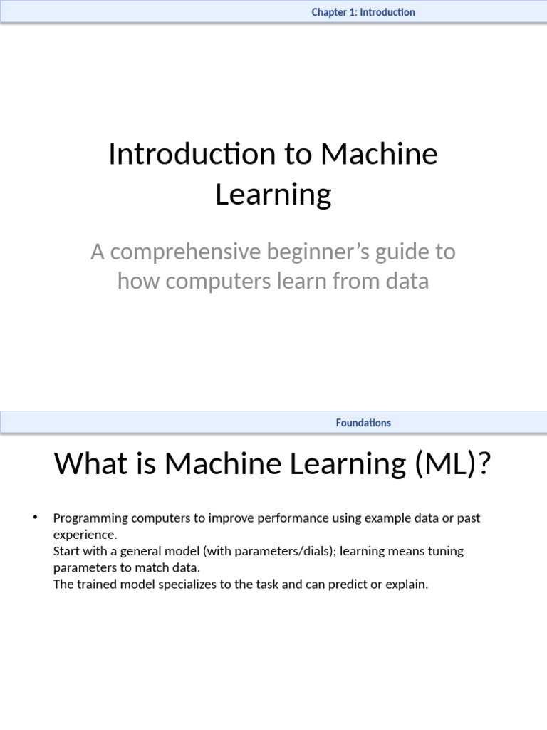 ML Intro Beginner Detailed | PDF | Machine Learning | Pattern Recognition