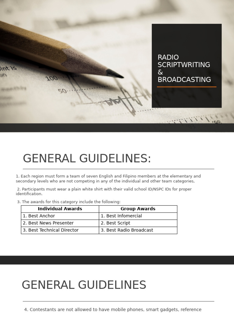 Radio Scriptwriting Broadcasting | PDF | Electronics | Information And ...