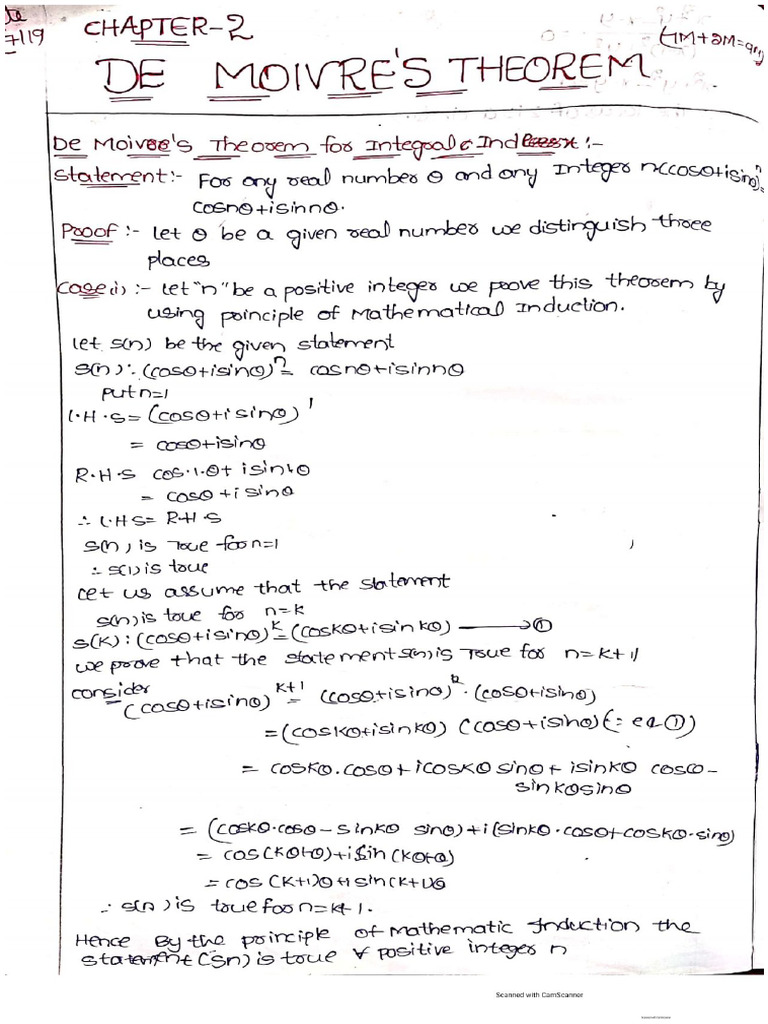 De Moivre's Theorem | PDF