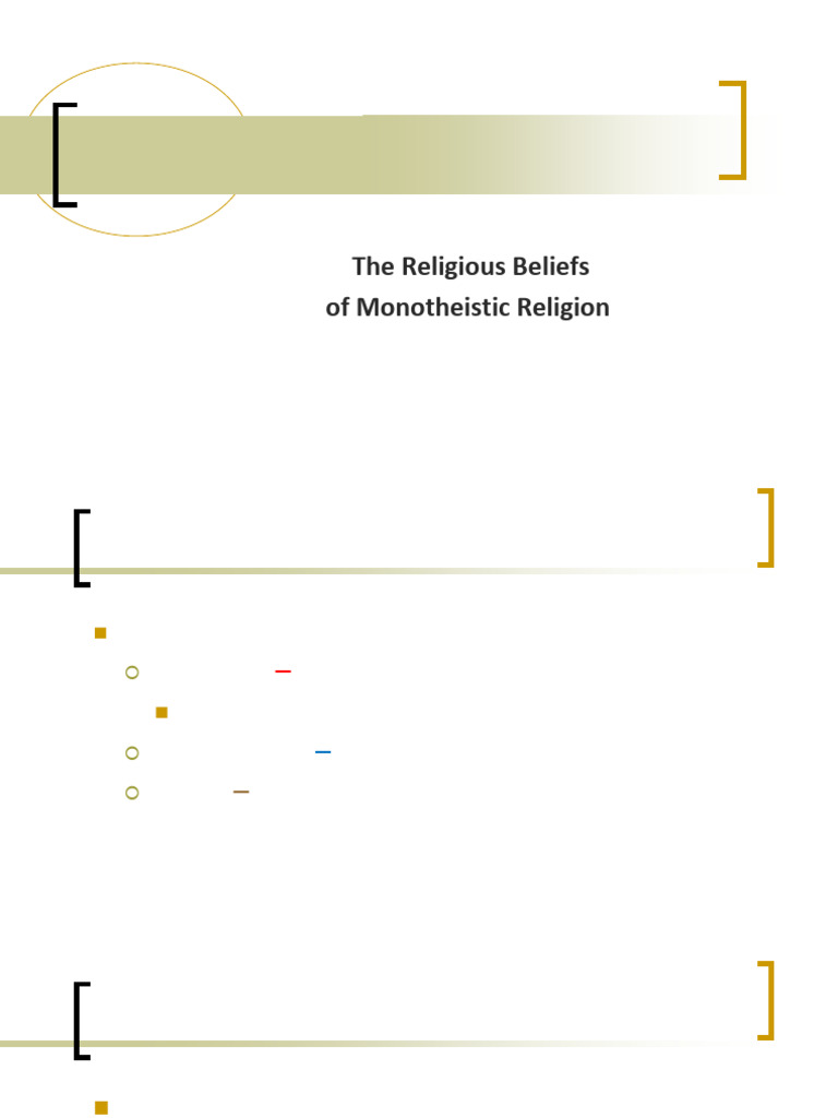 5.1 Monotheistic Religions | PDF | Jesus | God