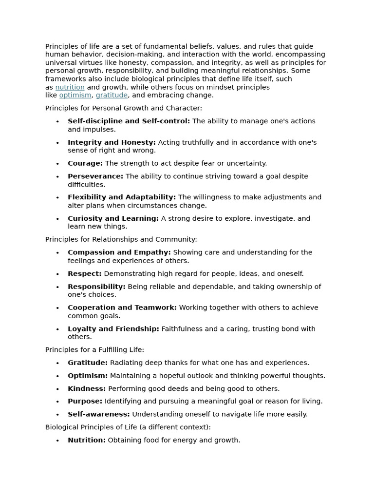 The Principles of Life | PDF