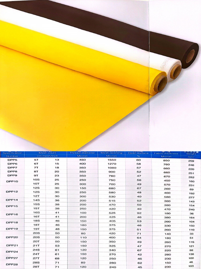 Printing Mesh Catalogue Pdf