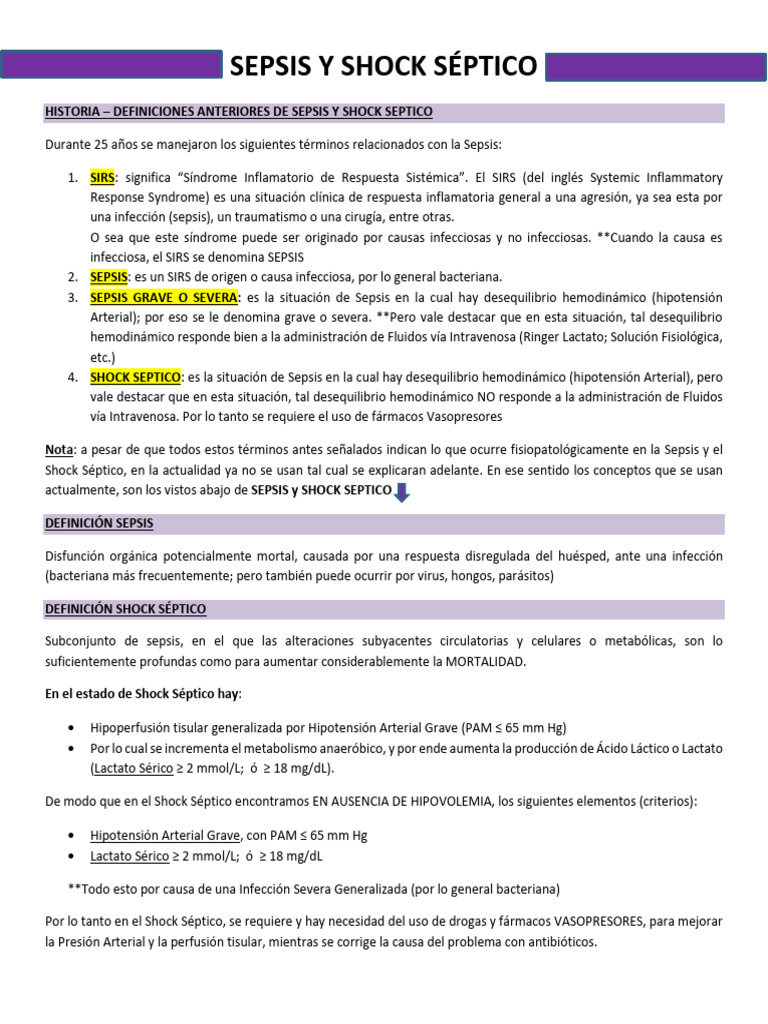 Definición y Diagnóstico de Sepsis | PDF | Septicemia | Medicina CLINICA