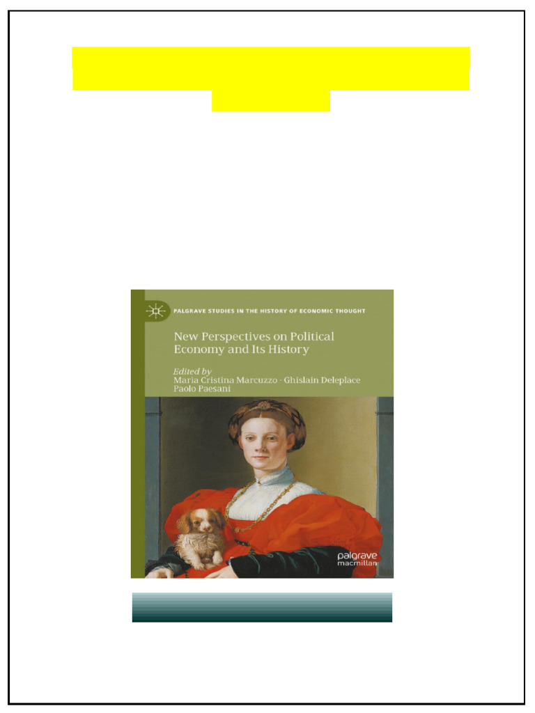 New Perspectives On Political Economy and Its History 1st Ed. Edition ...