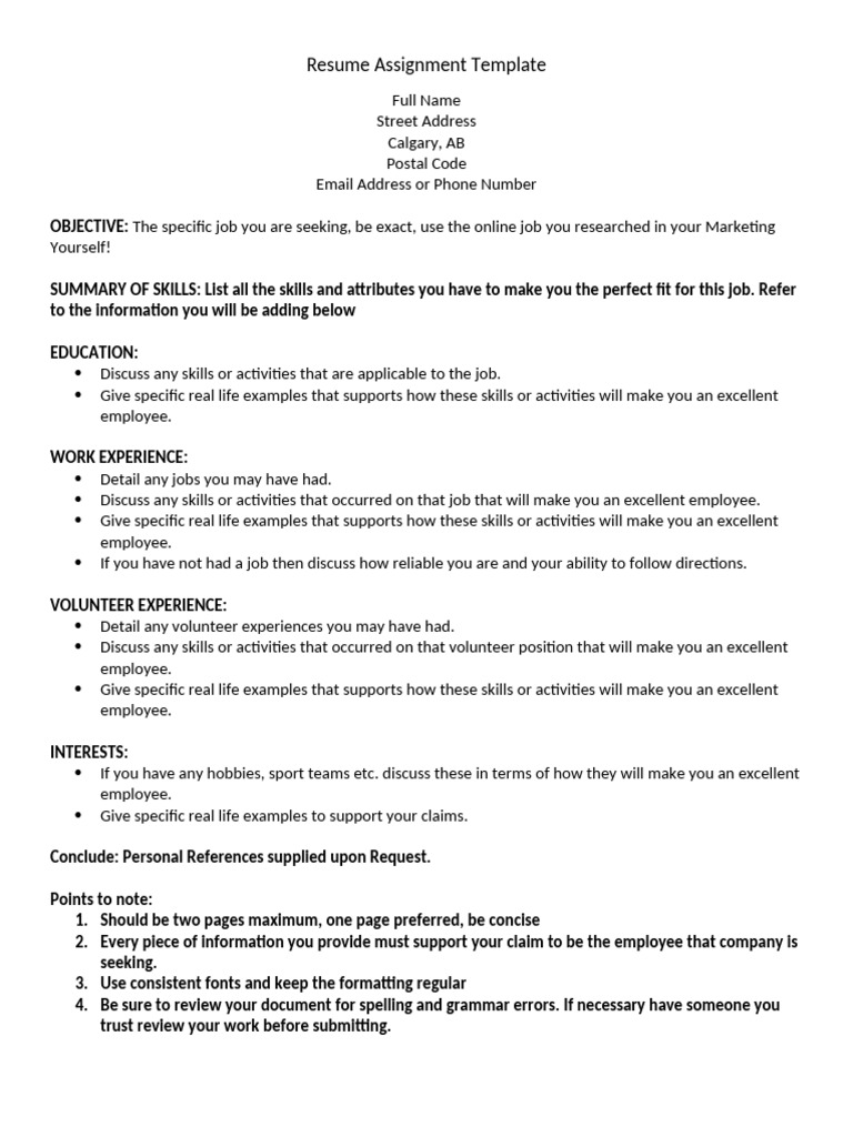Resume Template | PDF