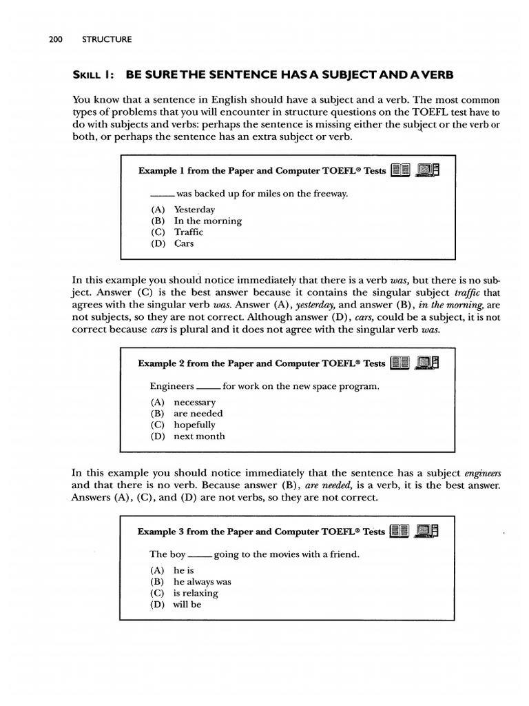 Structure Skill 1 To 5 | PDF